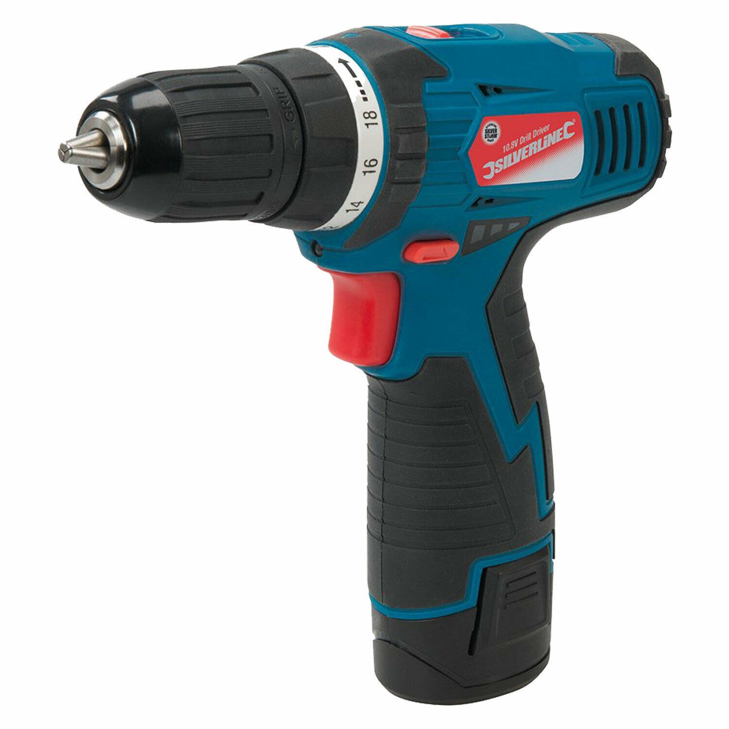 Silverline Tools 10.8V Drill Driver With 1.3Ah Li-ion Battery & Charger ...