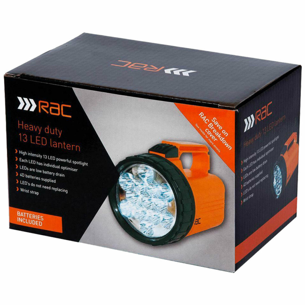 RAC Heavy Duty Lantern High Intensity 3 Watt LED Torch Powerful Spot ...