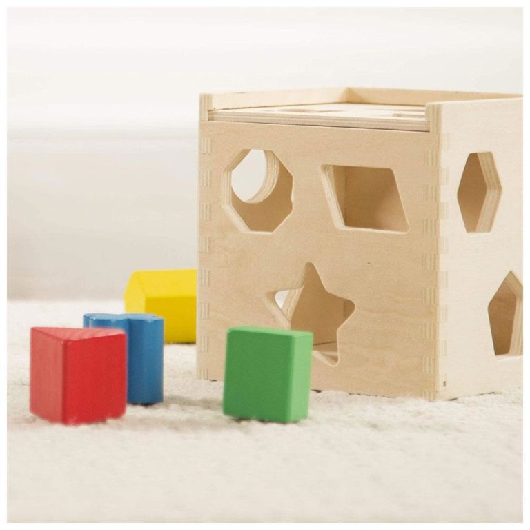 Melissa & Doug Shape Sorting Cube Classic Wooden Kids Toy - The ...