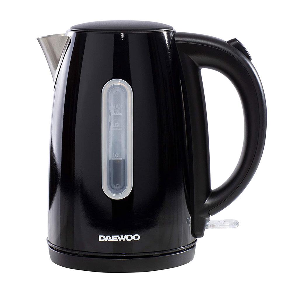 Daewoo Kensington Jug Kettle Stainless Steel 3000 W 1.7 Liter – Black ...