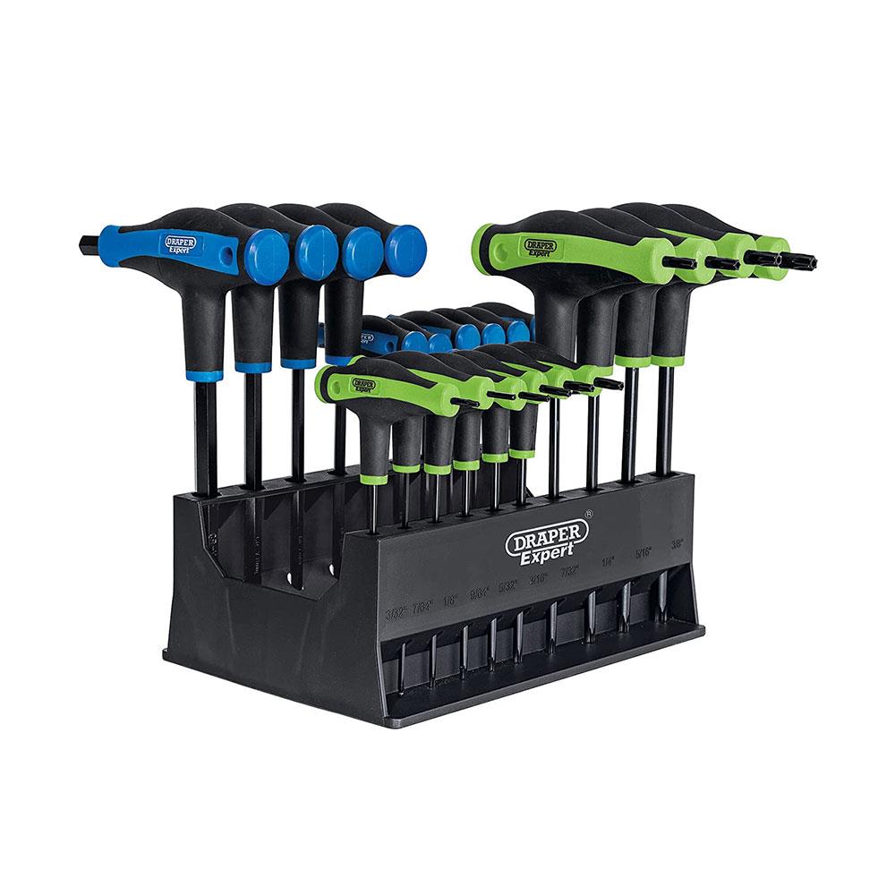 Draper Expert TX-STAR And Hex Soft Grip Metric T-Handle End Key Set ...