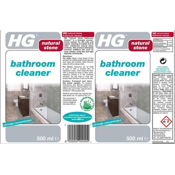 HG Natural Stone Bathroom Cleaner – 500ml – BuysBest