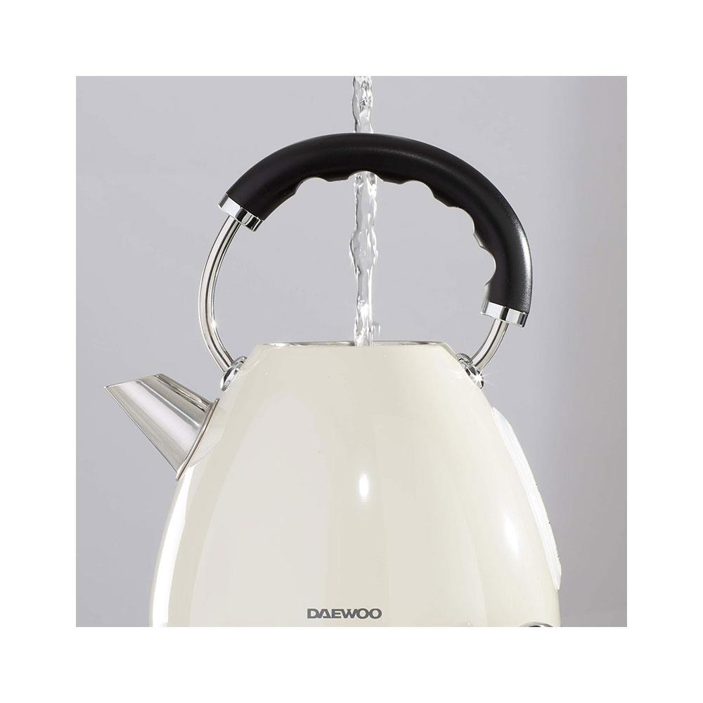 Daewoo Kensington Pyramid Kettle Stainless Steel 3000 W 1.7 Litre ...