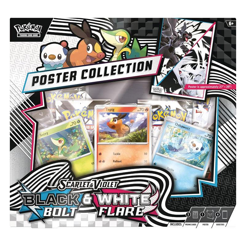 Pokemon TCG Unova Poster Collection 3 Foil Promo Cards 4 Booster Packs ...